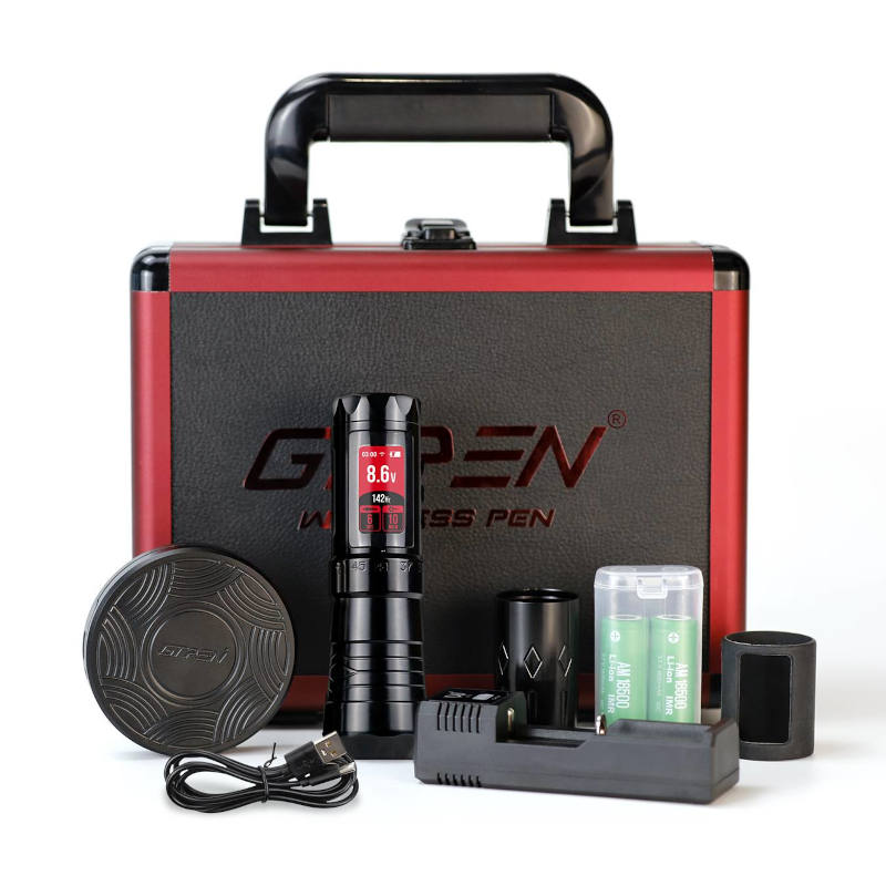 Ava Black GTS Wireless Tattoo Pen Machine Kit