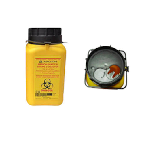 Yellow 1.7L Sharps Container